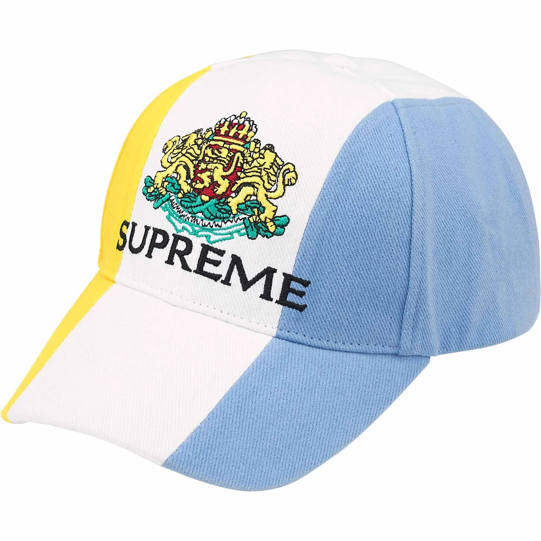 Supreme 6-Panel Crest Yellow/White/Blue – The Garden